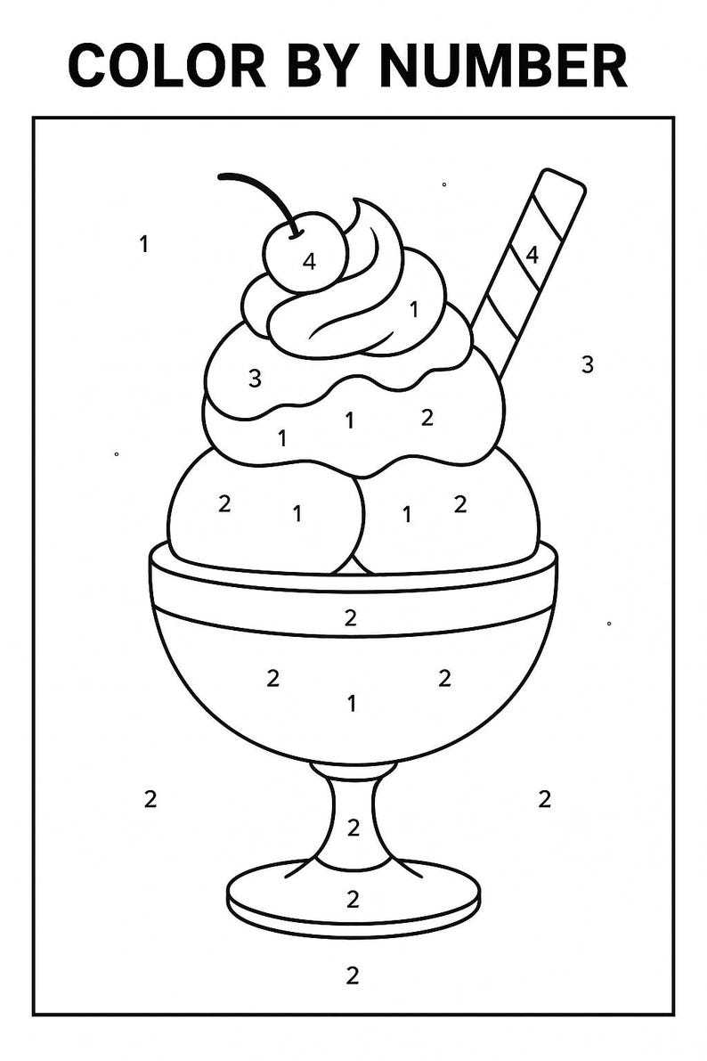 Adult Color by Number Pages | 10 Printable Designs (PDF) - Etsy