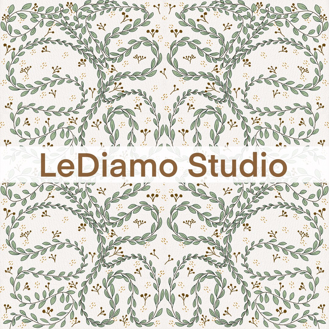 Printable Twigs and Buds Pattern, for Fabric, Wallpaper, Greeting Cards ...