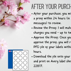 Printable Stickers/labels With Custom Fonts and Colors, Circle Labels ...