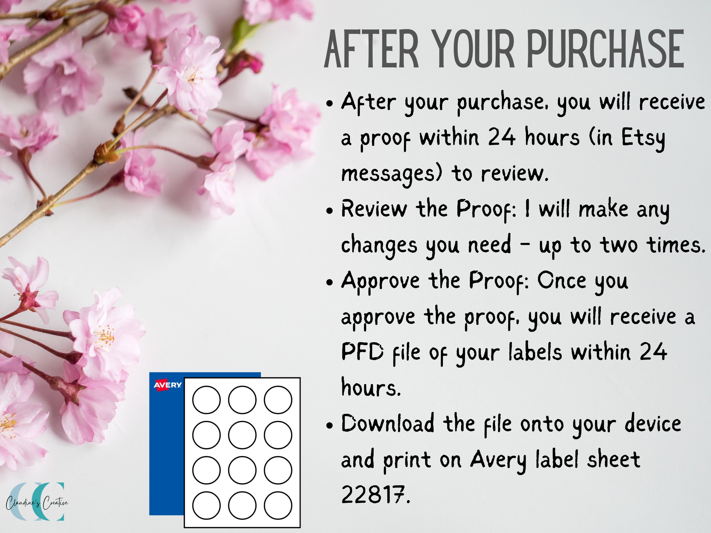 Printable Stickers/labels With Custom Fonts and Colors, Circle Labels ...