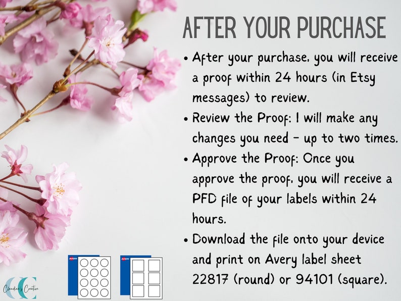 Printable Stickers/labels With Custom Fonts and Colors, Custom Square ...