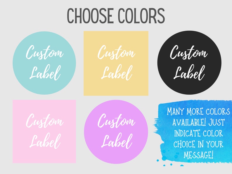 Printable Stickers/labels With Custom Fonts and Colors, Custom Square ...