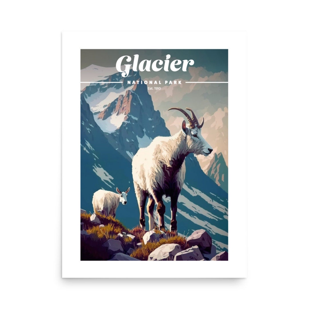 Glacier National Park Poster - Etsy