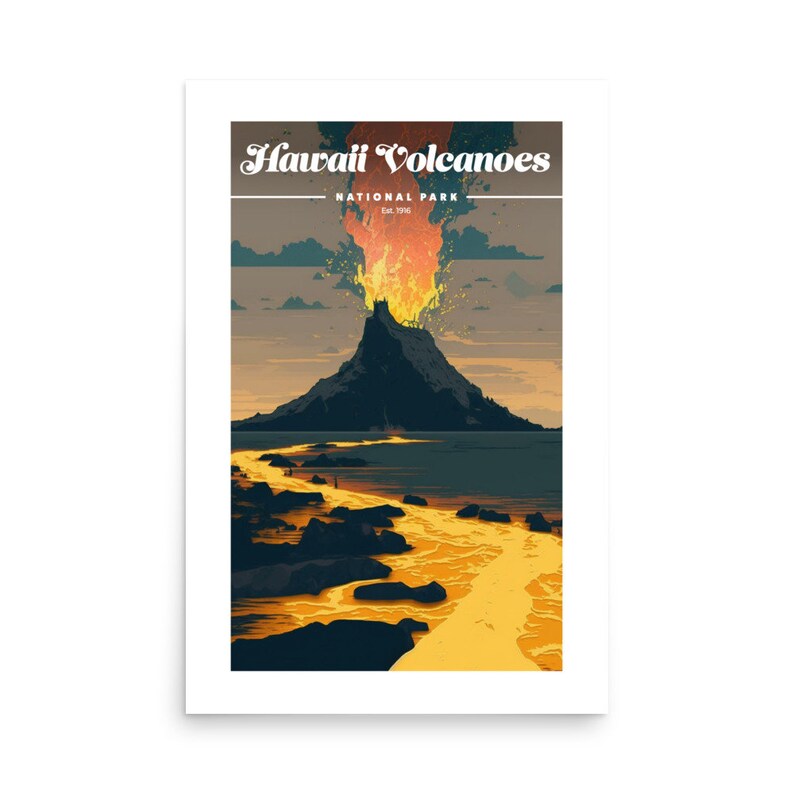 Hawaii Volcanoes National Park Poster - Etsy
