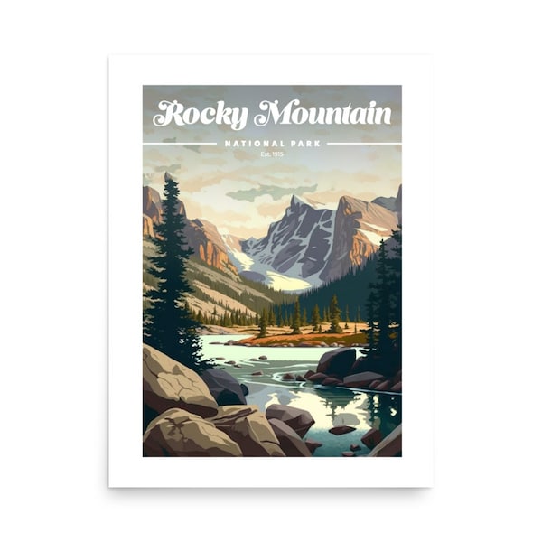 Rocky Mountain National Park Poster - Etsy