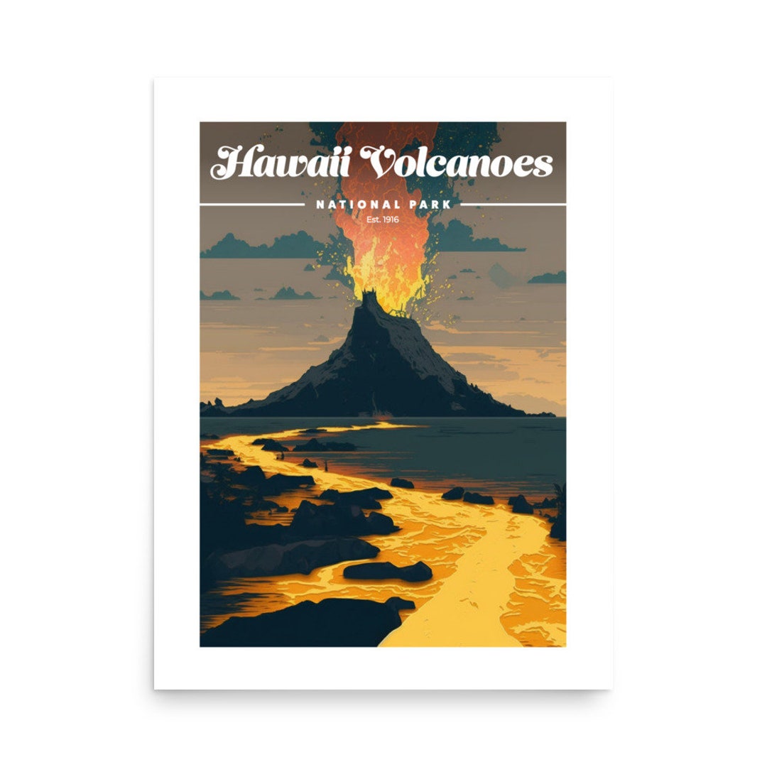 Hawaii Volcanoes National Park Poster - Etsy
