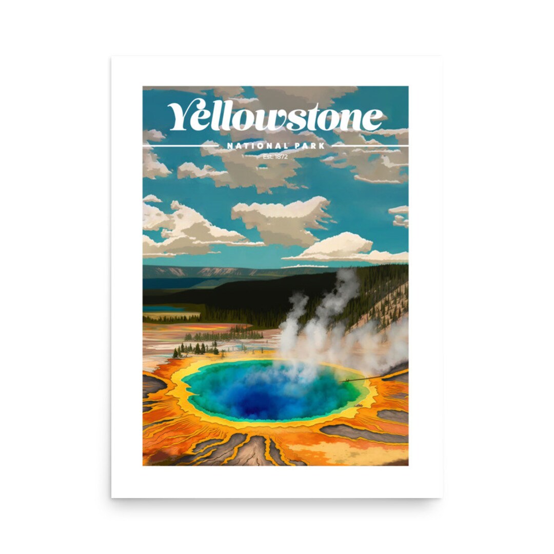 Yellowstone National Park Poster - Etsy