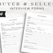 Home Buyer Seller Interview Forms, Questionnaire, Real Estate Marketing ...