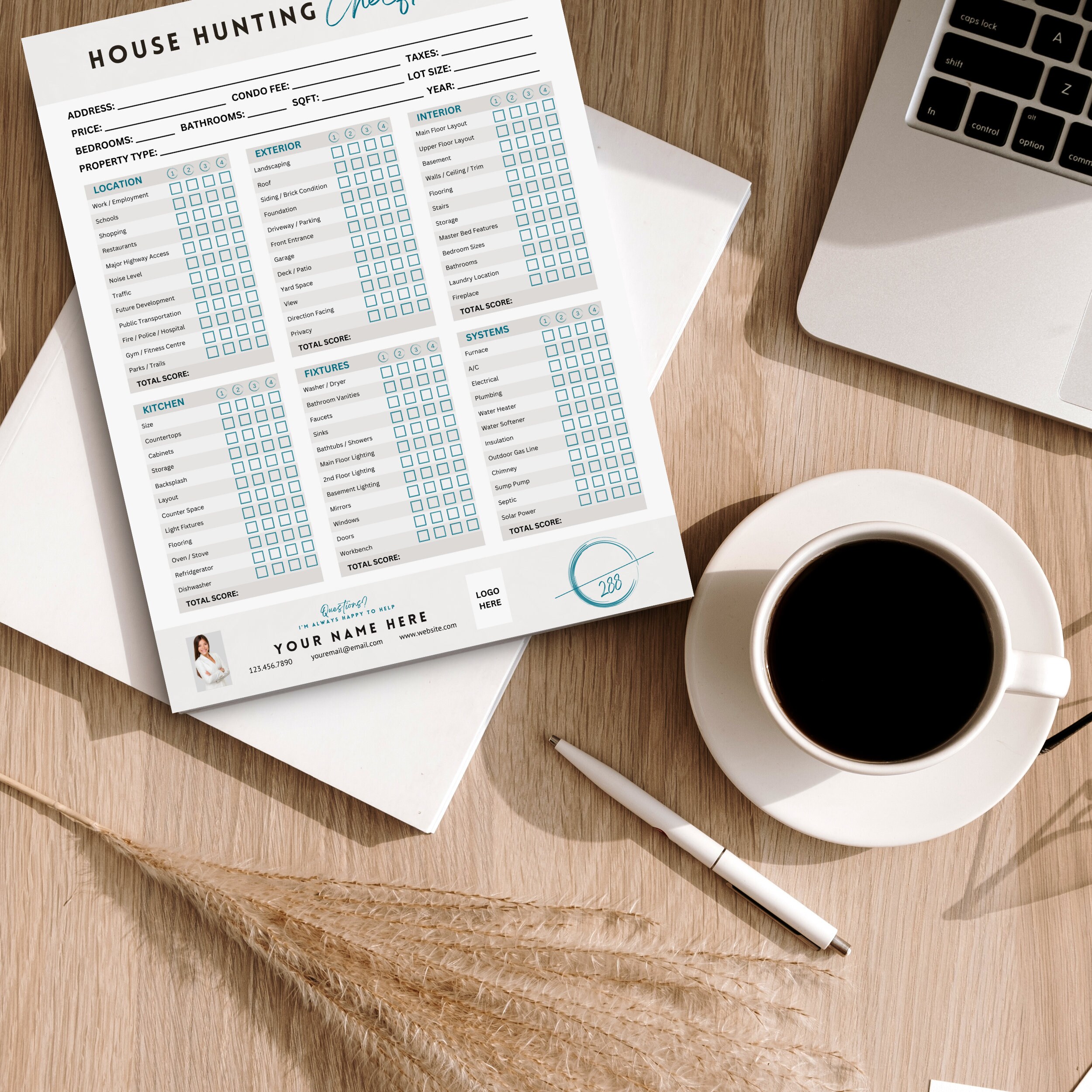 Realtor House Hunting Checklist: Canva Template (digital Printable) - Etsy