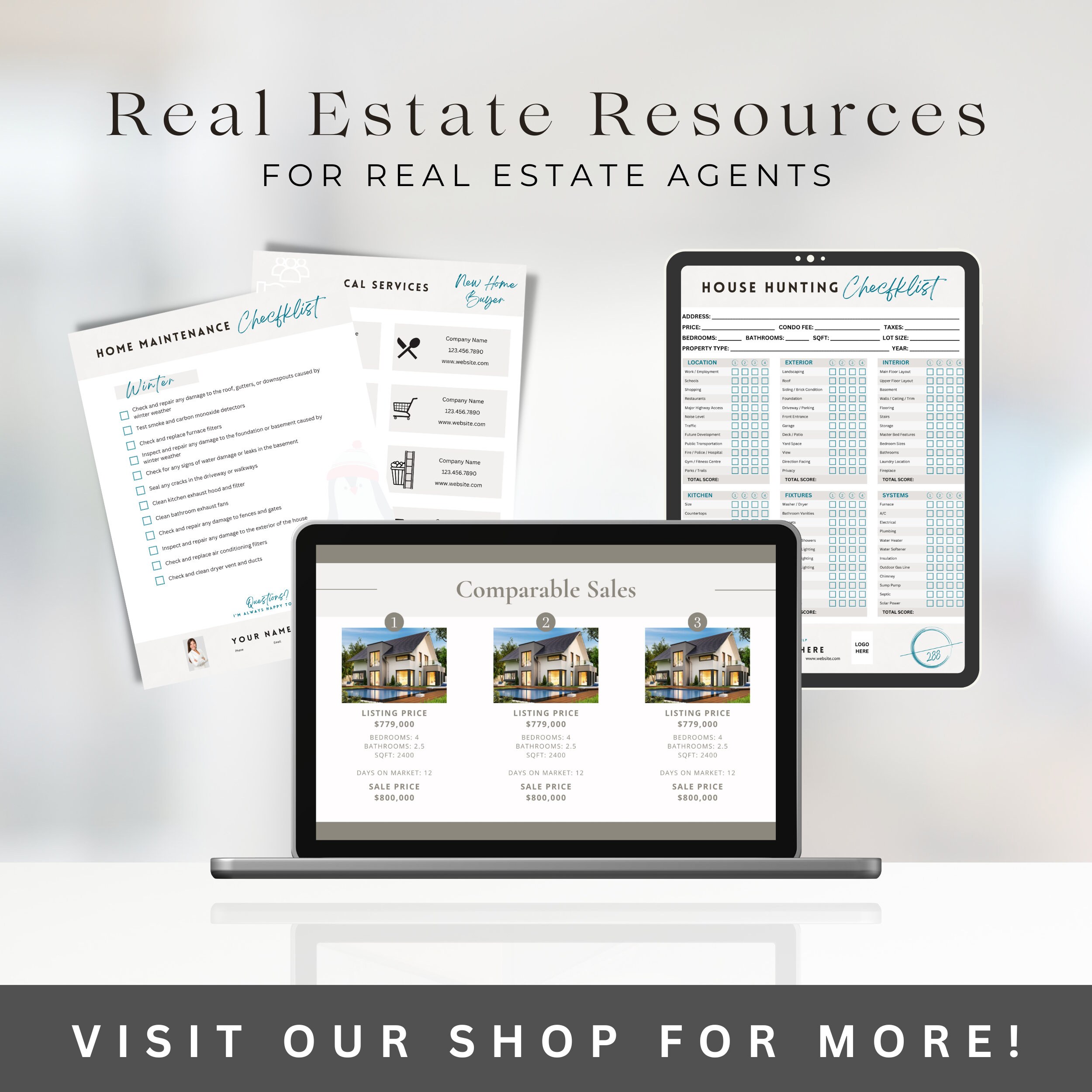 Open House Sign-in Sheet: Real Estate Realtor Template (digital ...