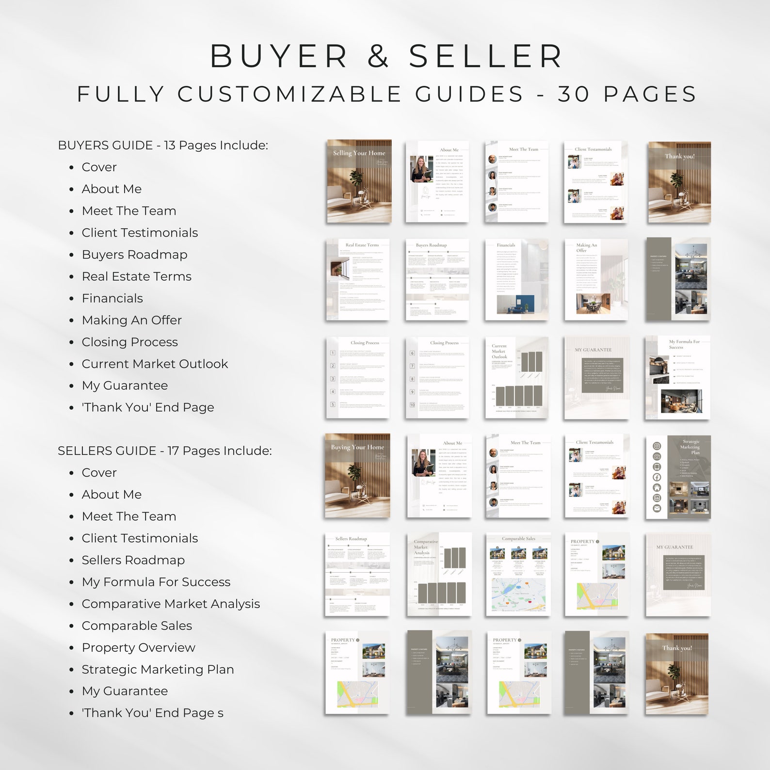 All-in-one Realtor Template Bundle, Buyer Seller Guide Bundle, Realtor ...