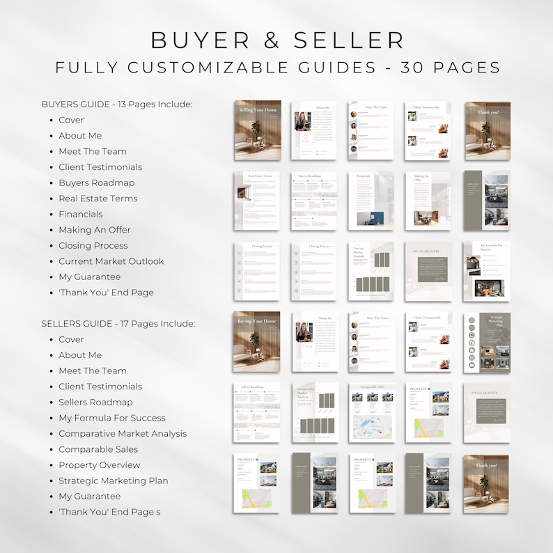 All-in-one Realtor Template Bundle, Buyer Seller Guide Bundle, Realtor ...