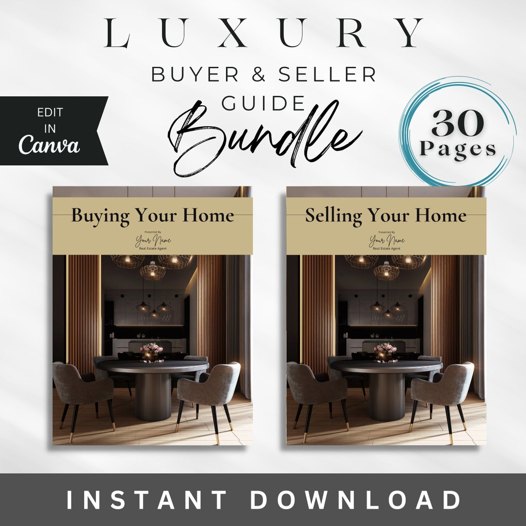 Luxury Sellers Guide, Luxury Buyers Guide, Buyer Seller Guide Packet ...