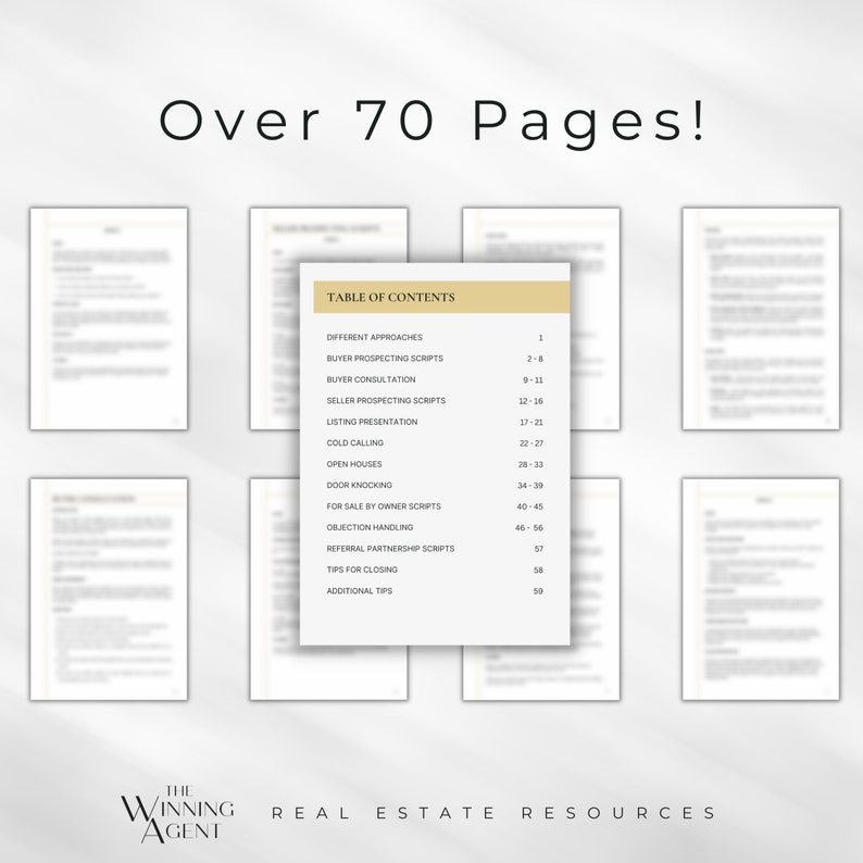 Real Estate Scripts Catalogue: 70+ Realtor Templates (PDF) - Etsy