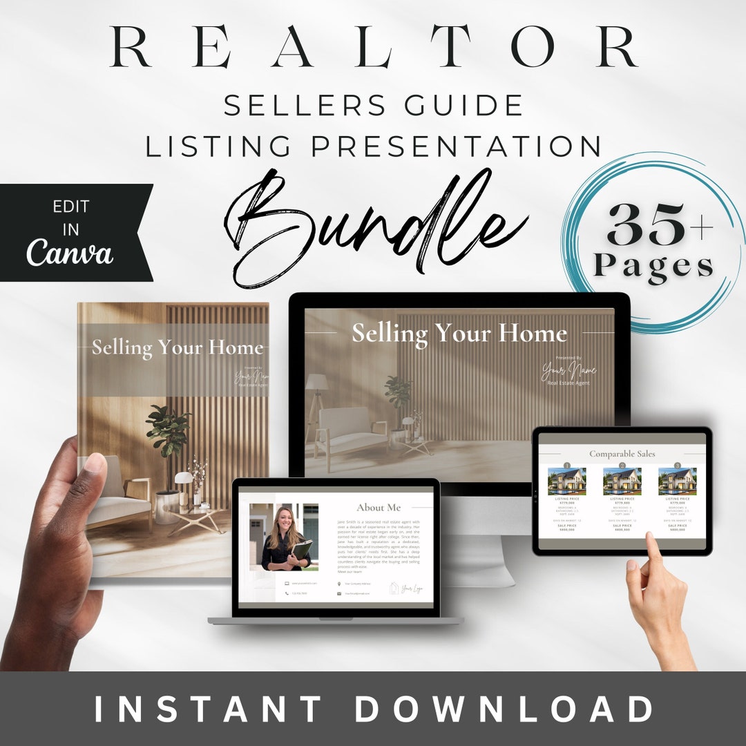 Real Estate Listing Presentation Home Sellers Guide Bundle, Realtor ...