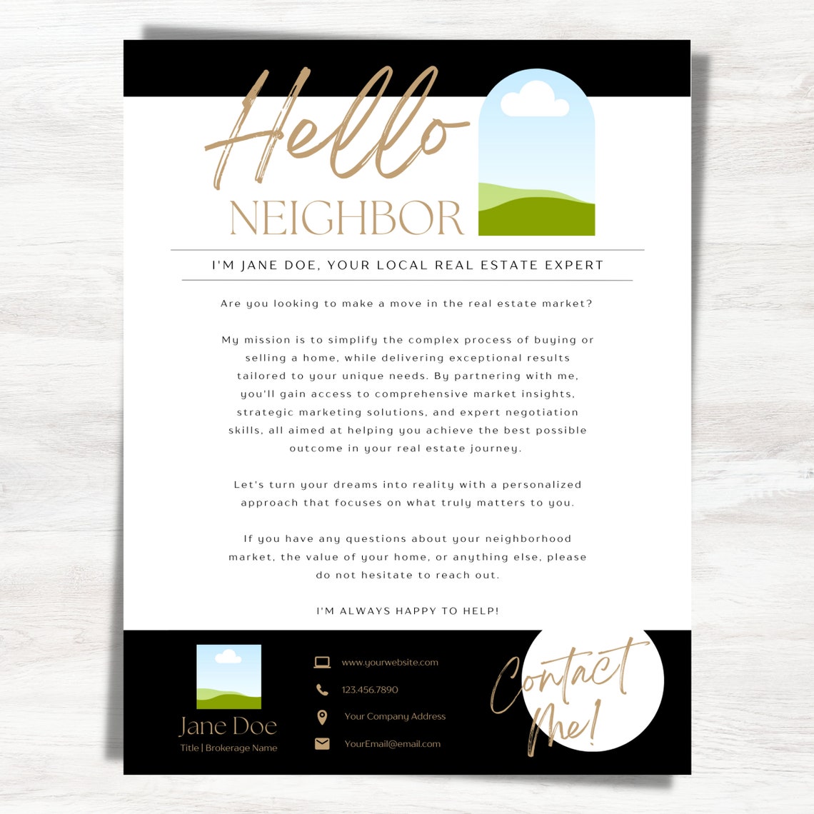 Luxury Hello Neighbor Real Estate Farming Letter, Real Estate Mailers ...