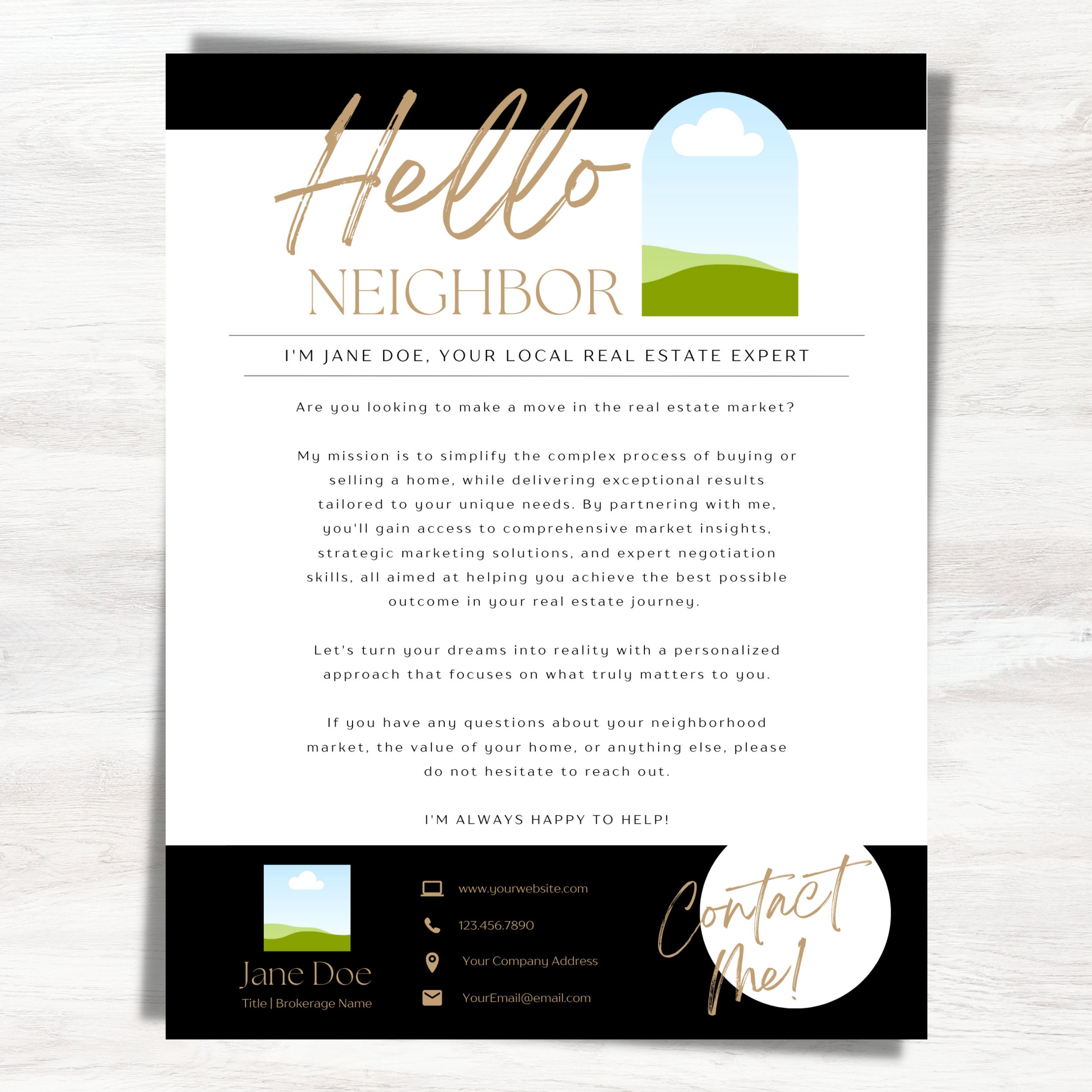 Luxury Hello Neighbor Real Estate Farming Letter, Real Estate Mailers ...