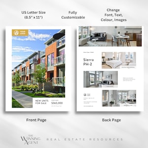 Condo Feature Sheet: Modern Real Estate Flyer (canva Template) - Etsy