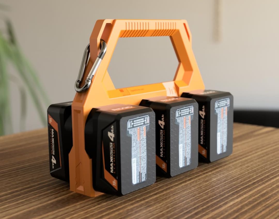 Ridgid Battery Caddy Powerslide Carrier 6 by Tripled Tools Secure ...