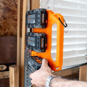 Ridgid Battery Caddy Powerslide Carrier 6 Wall Mount Battery Storage ...