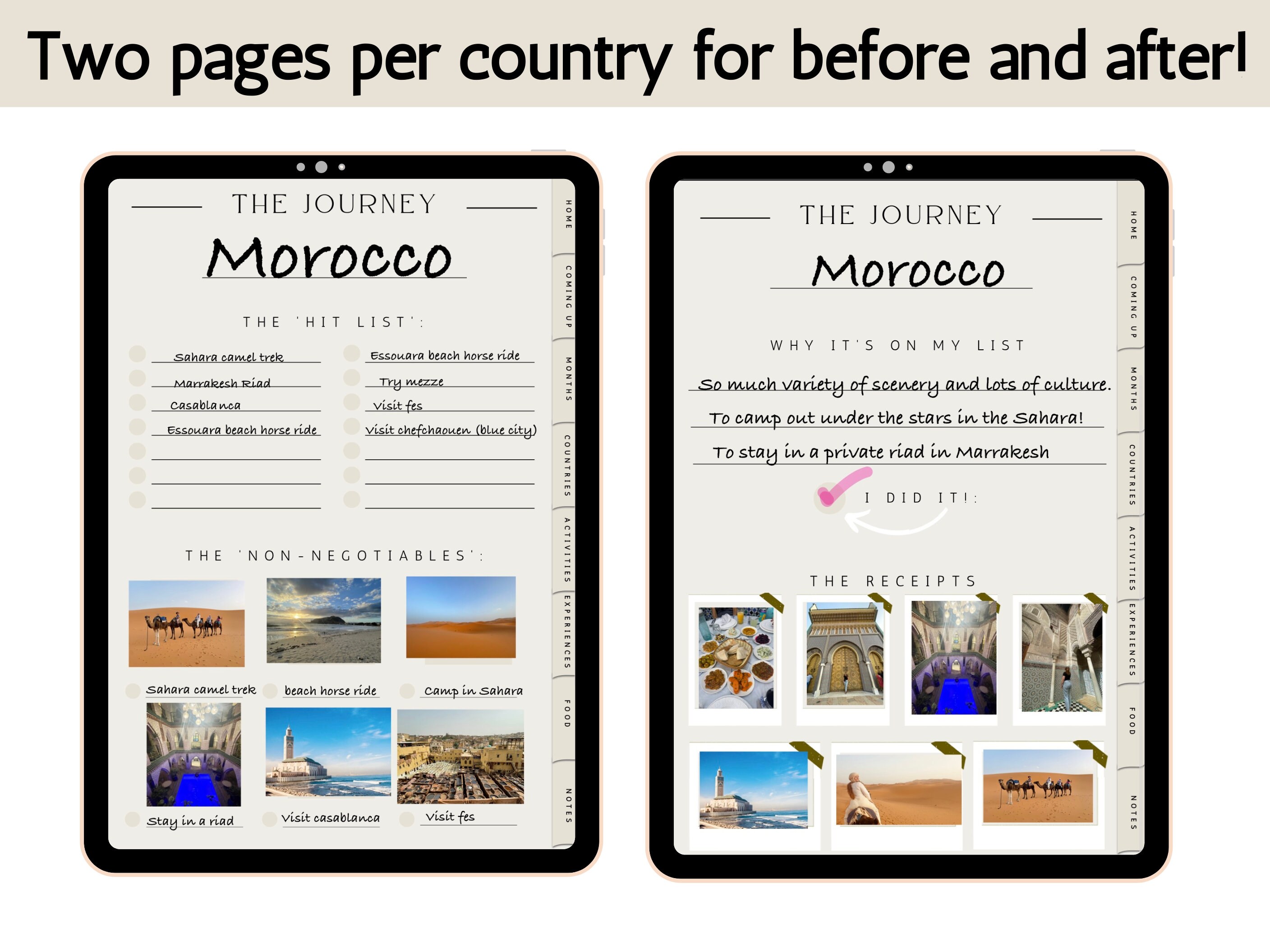 Digital Travel Bucket List Digital Travel Journal Goodnotes Notability ...