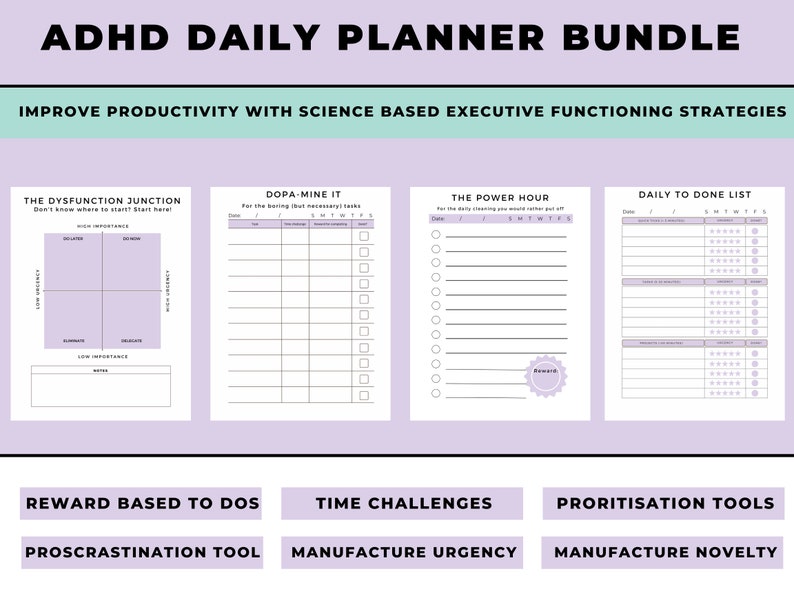 ADHD Daily Planner (made by an Adhder), to Do List, PRINTABLE Adult ...