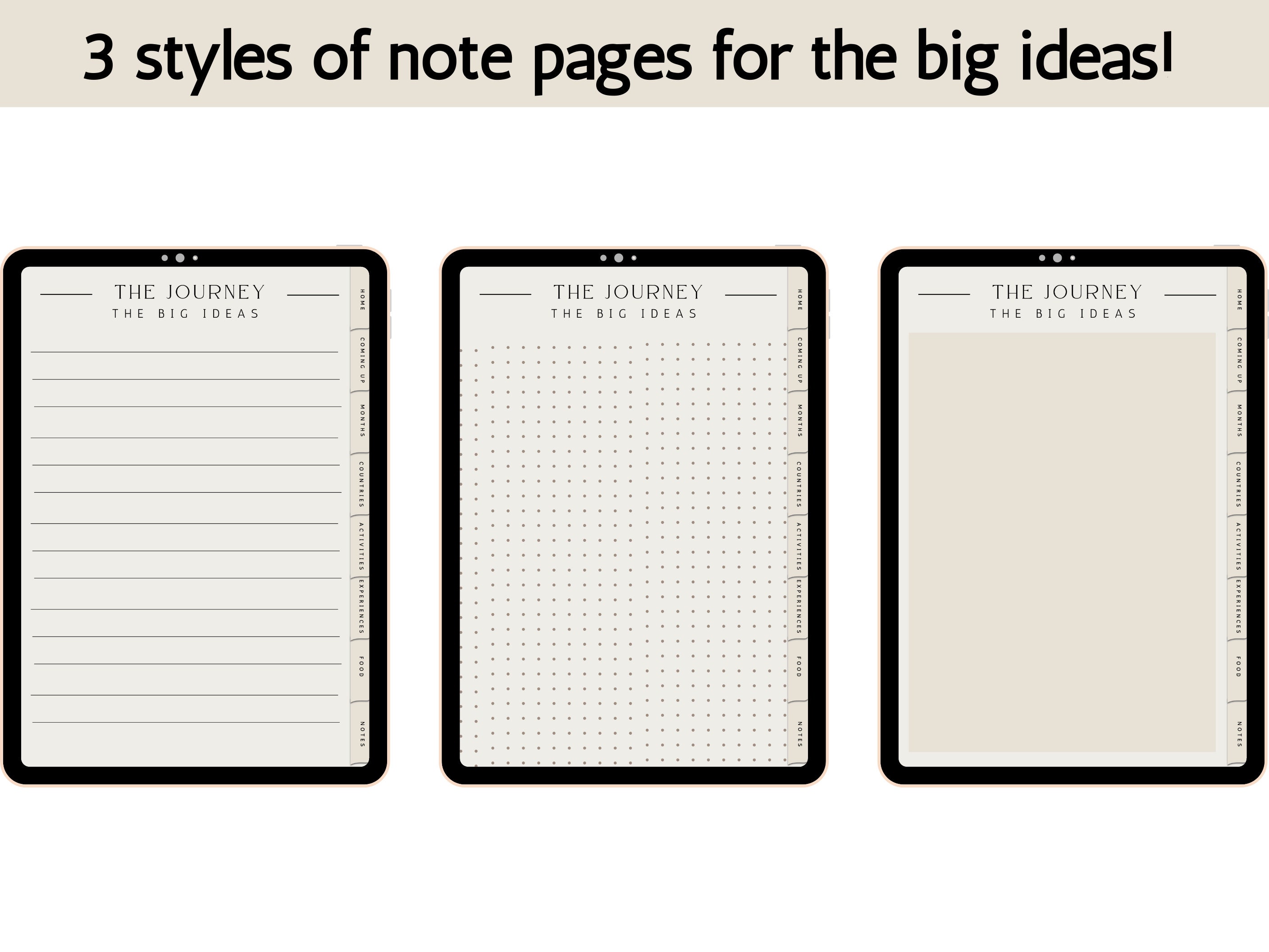 Digital Travel Bucket List Digital Travel Journal Goodnotes Notability ...