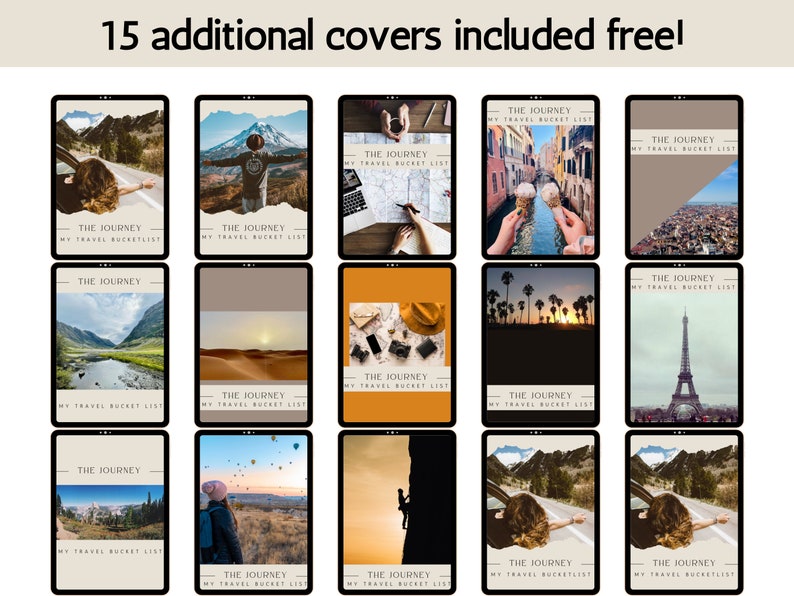 Digital Travel Bucket List Digital Travel Journal Goodnotes Notability ...