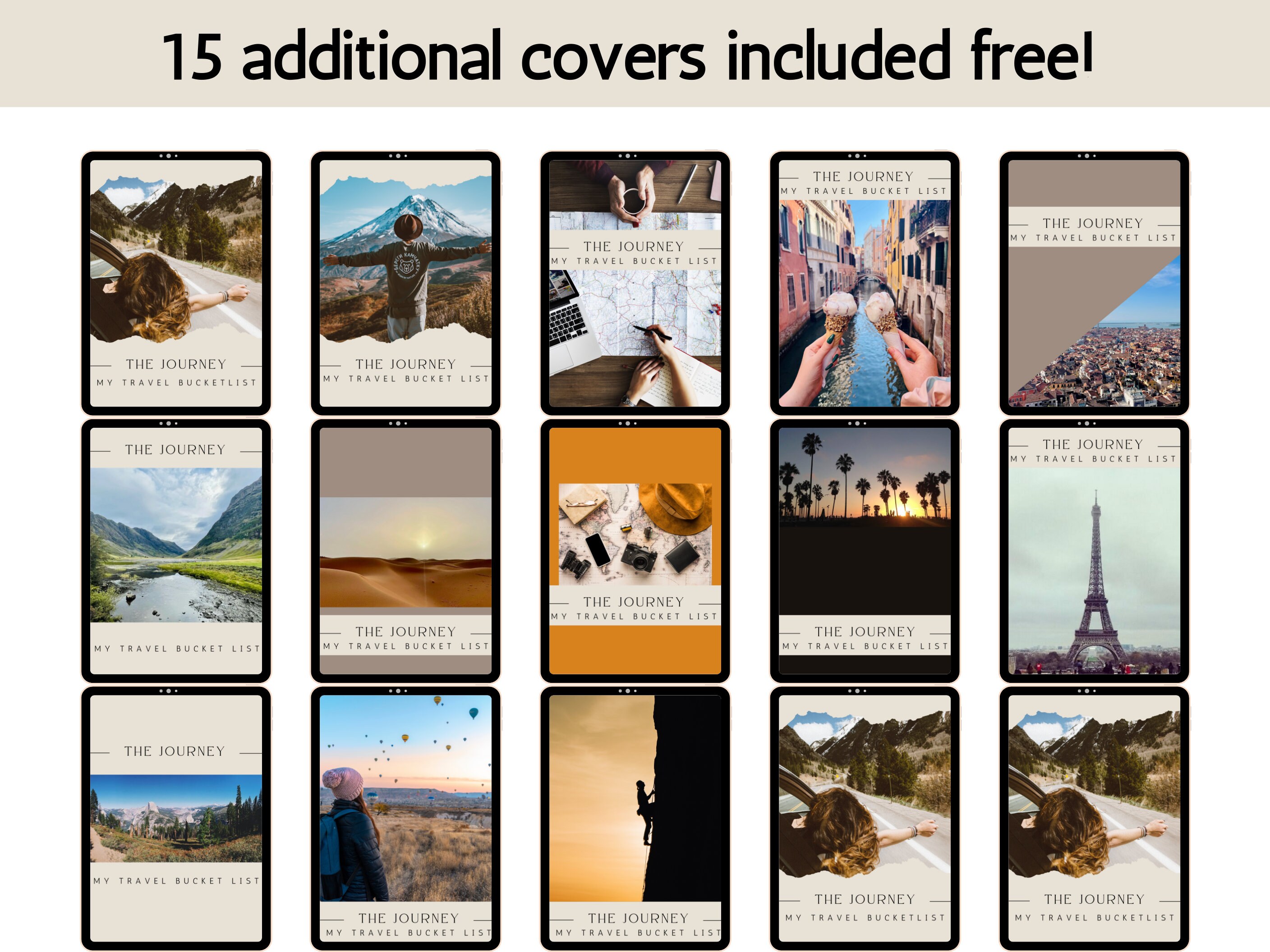 Digital Travel Bucket List Digital Travel Journal Goodnotes Notability ...