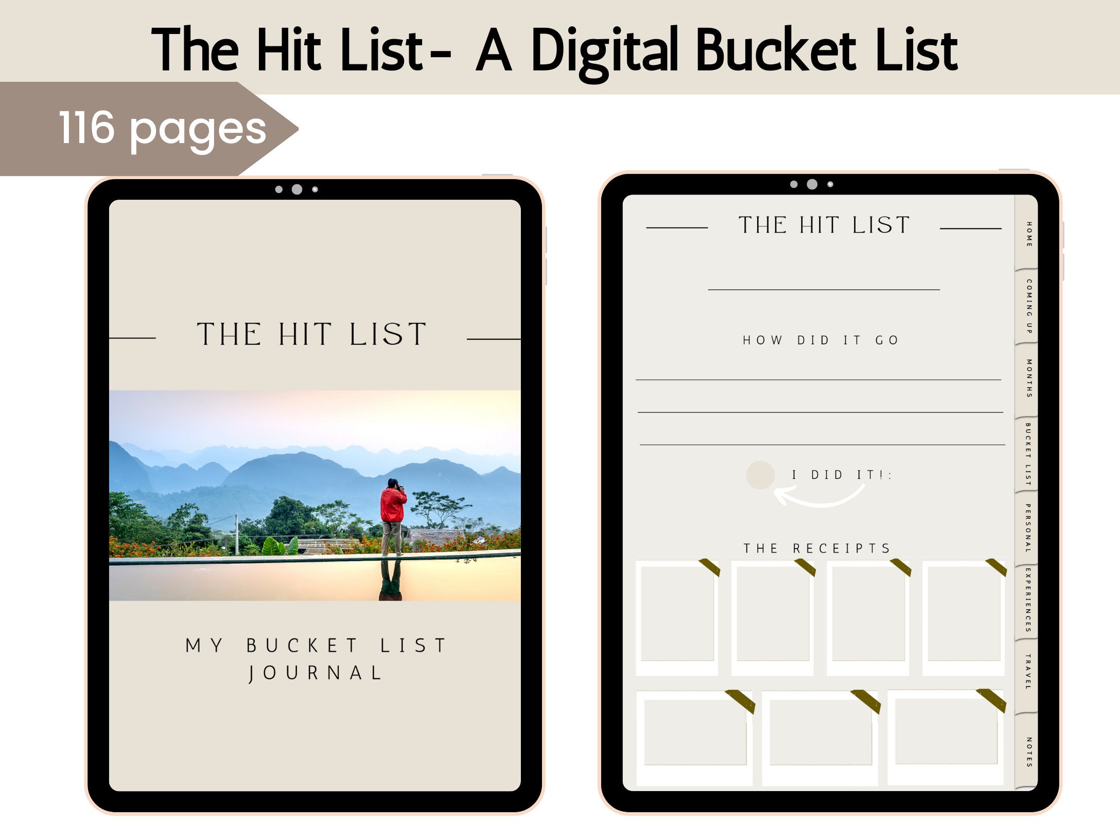 Digital Bucket List Bucket List Digital Journal Goodnotes Notability ...