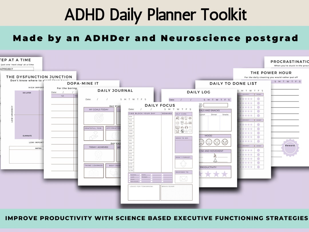 ADHD Daily Planner (made by an Adhder), to Do List, PRINTABLE Adult ...