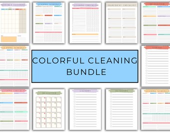 Ultimate Cleaning Schedule Bundle Editable,cleaning Planner Bundle ...