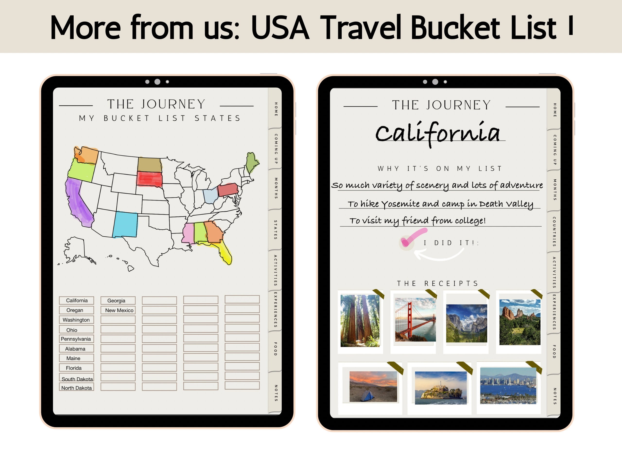 Digital Travel Bucket List | Digital Travel Journal | Goodnotes ...