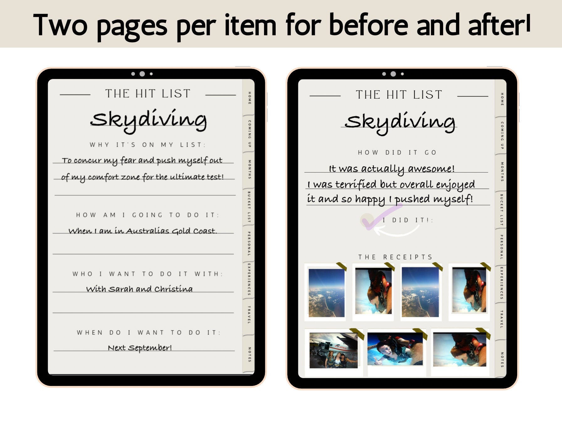 Digital Bucket List | Bucket List | Digital Journal | Goodnotes ...