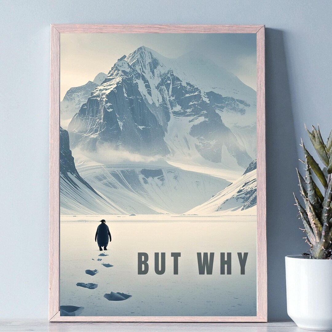 Penguin Journey Art Print Set, Inspirational Wall Decor (digital ...