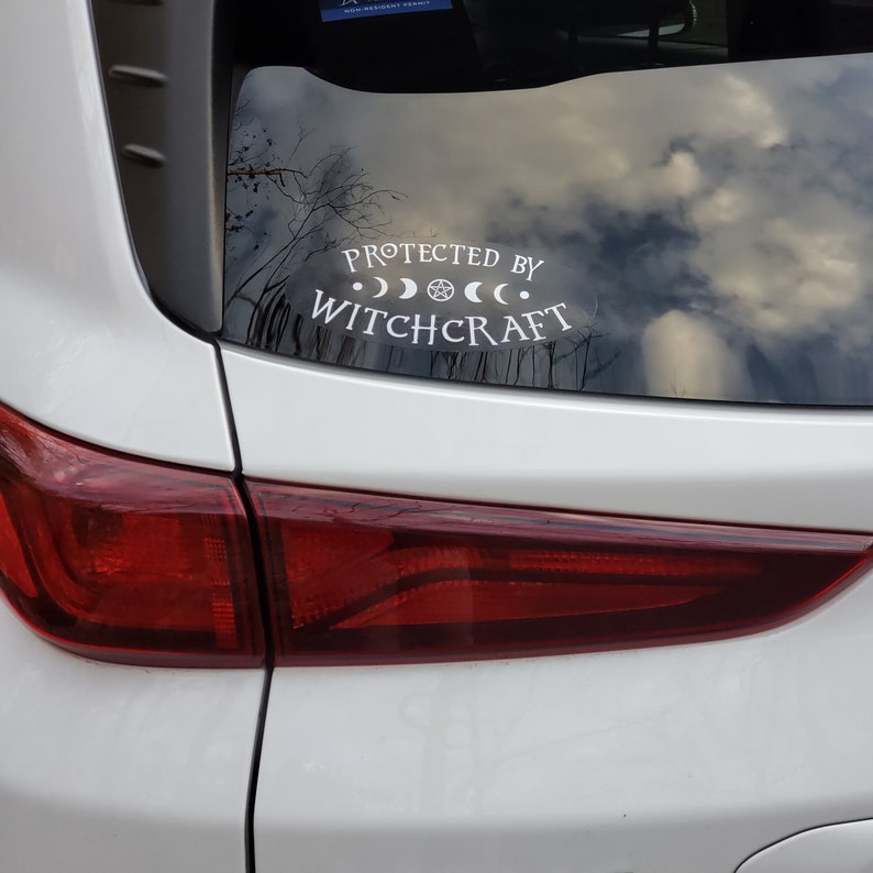Protected by Witchcraft Laminated Vinyl Sticker//decal - Etsy