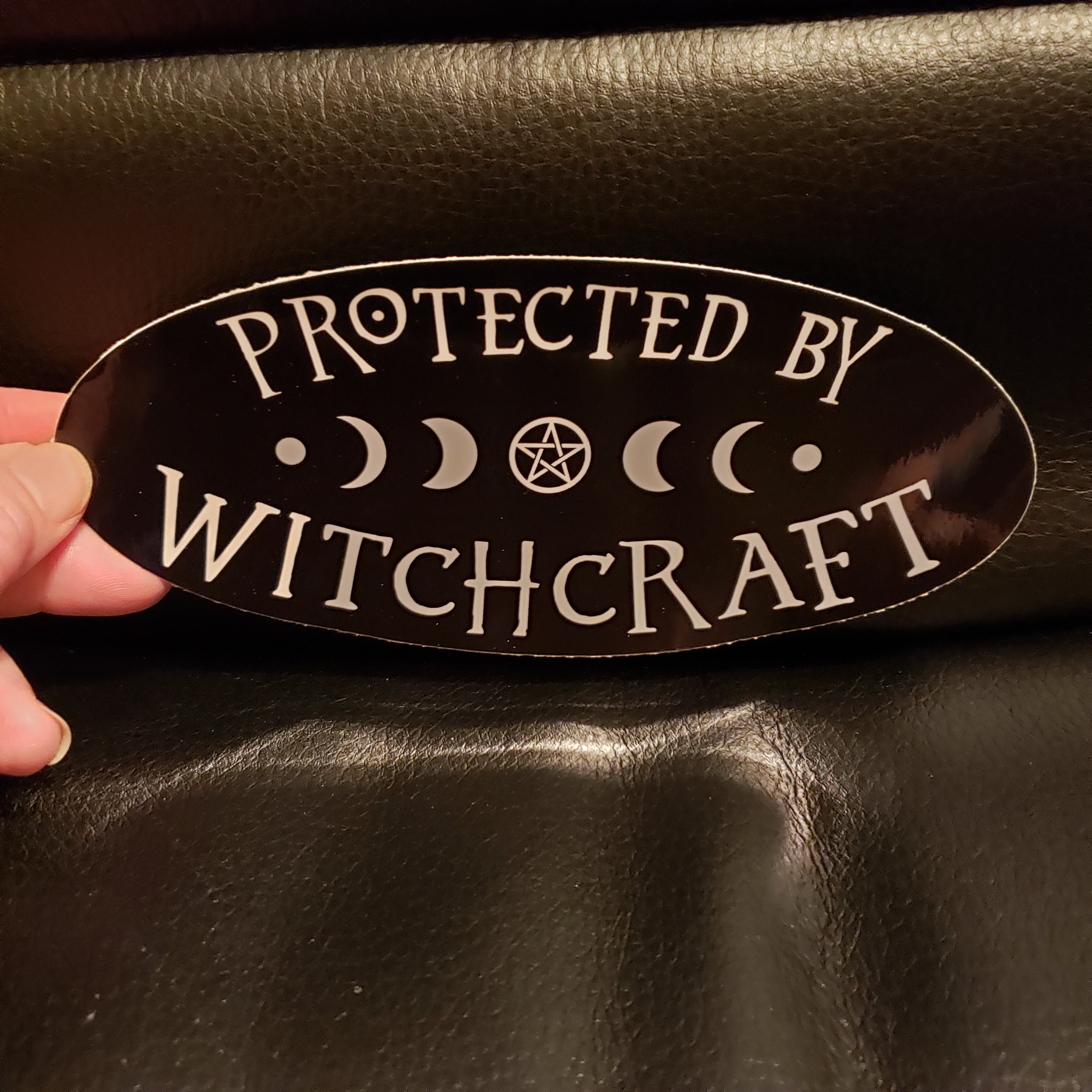 Protected by Witchcraft Laminated Vinyl Sticker//decal - Etsy