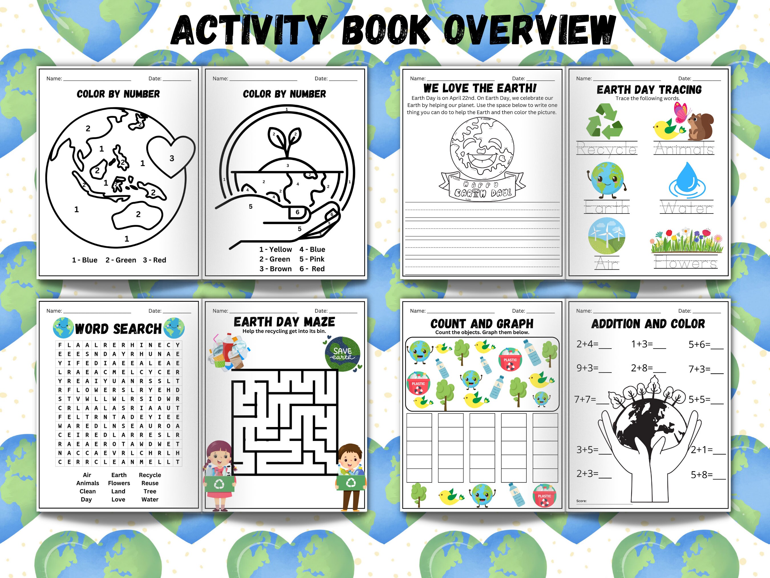 Earth Day Earth Day Activity Book Earth Day Activities for Kids Earth ...