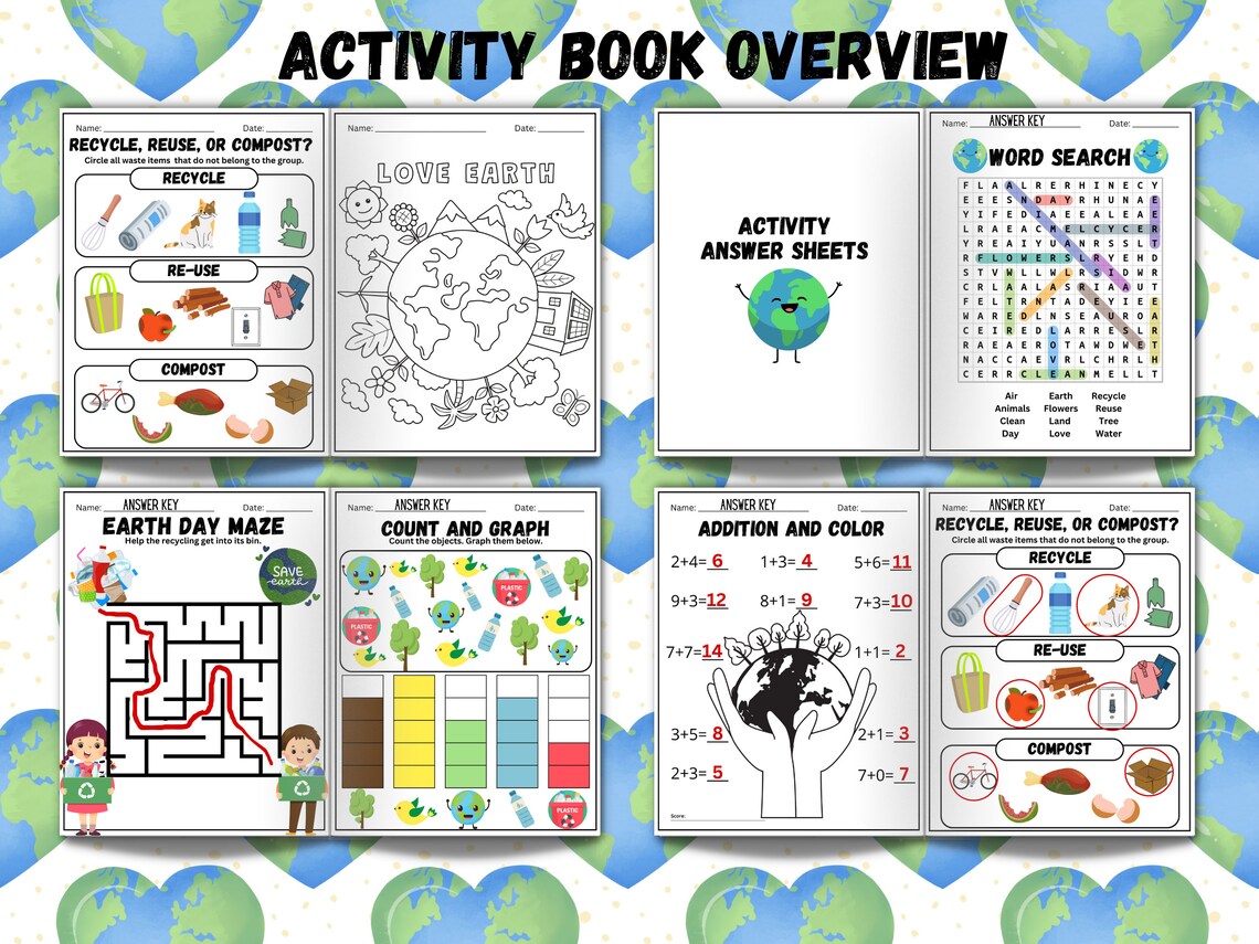Earth Day Earth Day Activity Book Earth Day Activities for Kids Earth ...