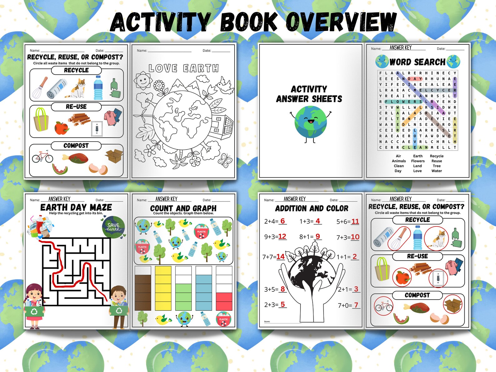 Earth Day Earth Day Activity Book Earth Day Activities for Kids Earth ...