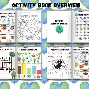Earth Day Earth Day Activity Book Earth Day Activities for Kids Earth ...