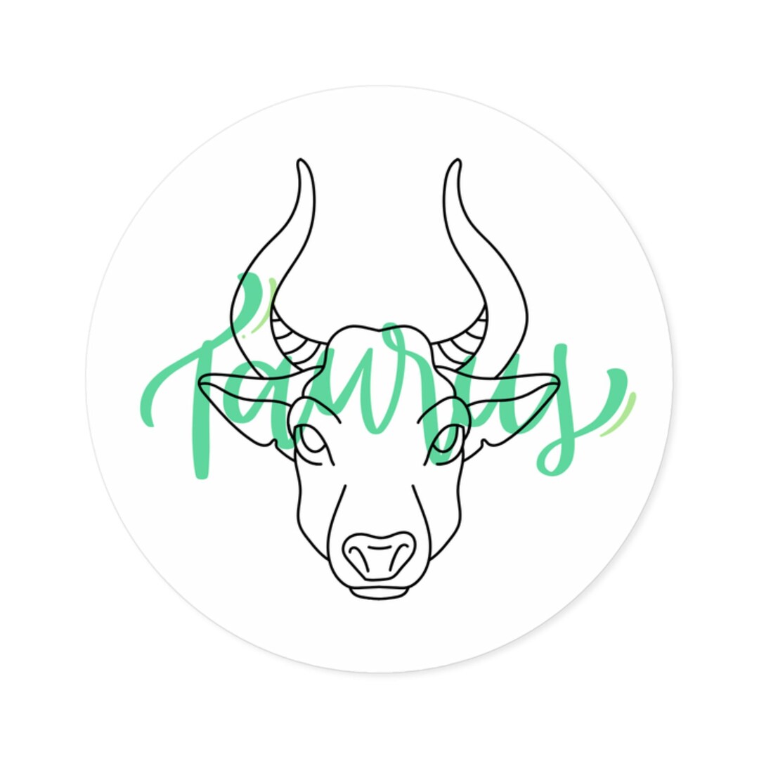 Taurus Round Sticker - Etsy