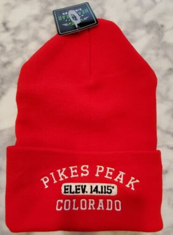 Red Pikes Peak Colorado Commemorative Beanie - Gem