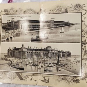 Rare 1893 Worlds Fair Columbian Exposition Picture Book in Excellent ...