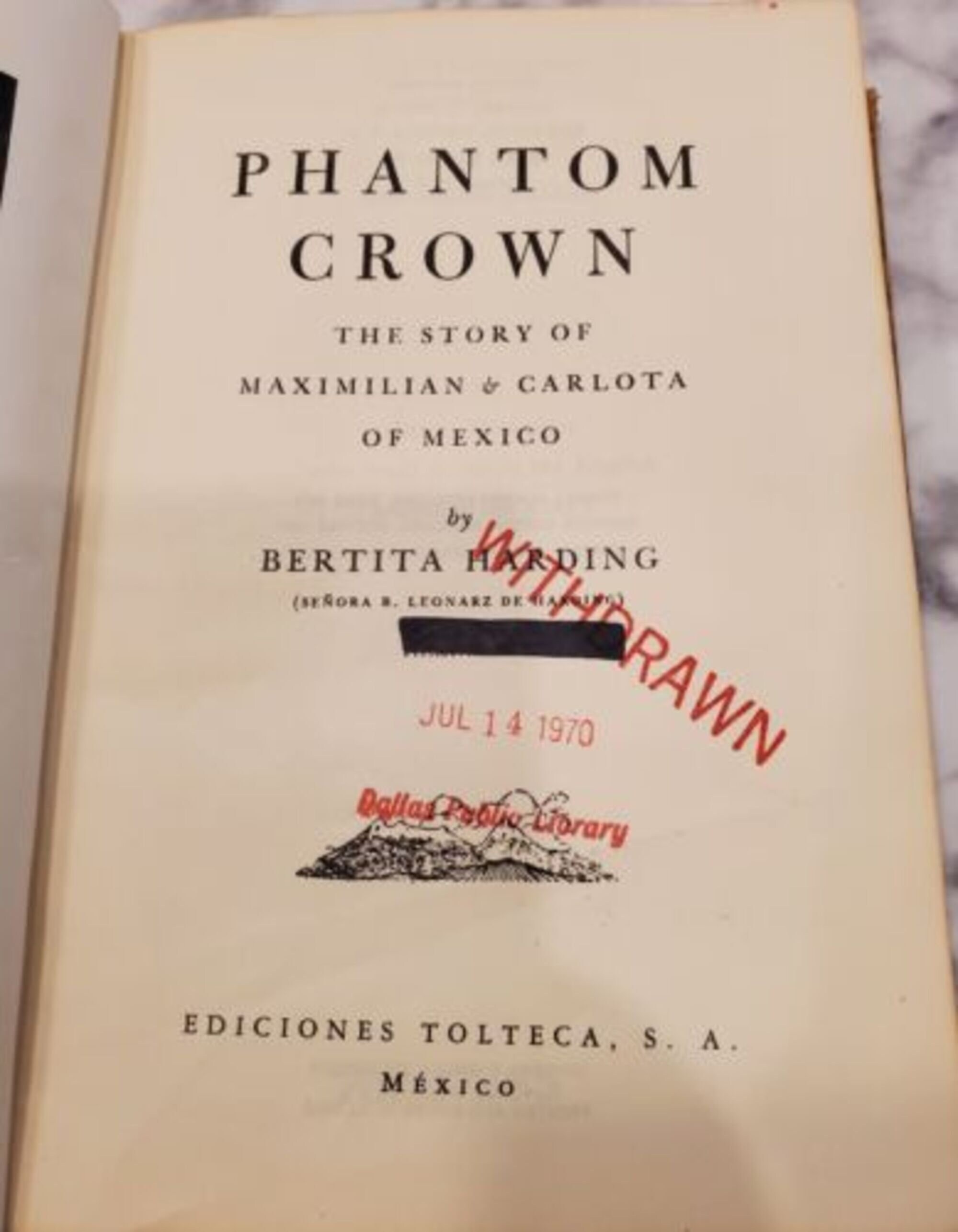 Phantom Crown Story of Maximilian and Carlota of Mexico Bertita Harding 1960 - Etsy