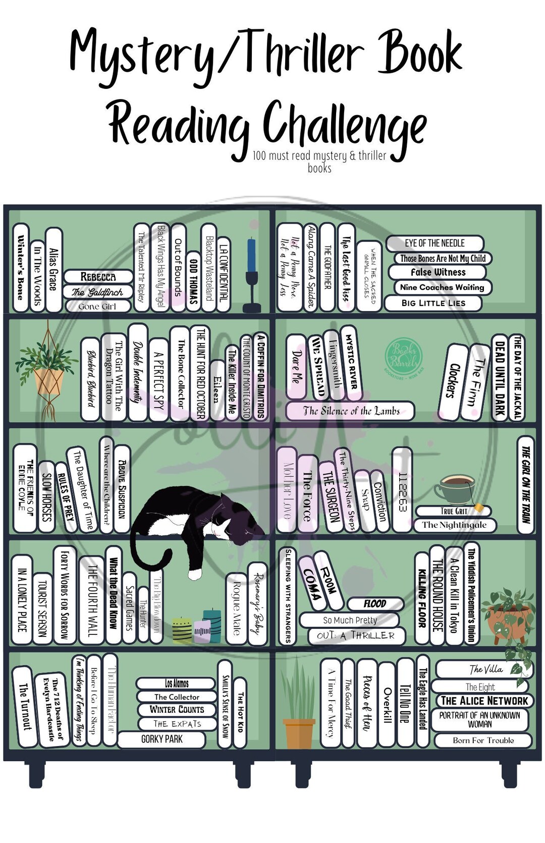 Mystery/thriller Reading Challenge - Etsy