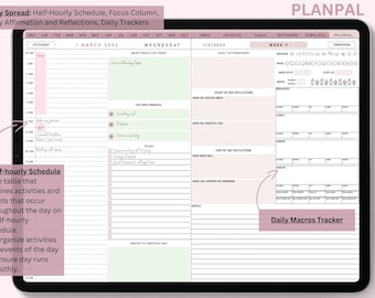 Digital Planner for Tablet 2023 Popular With iPad and Goodnotes Pink ...