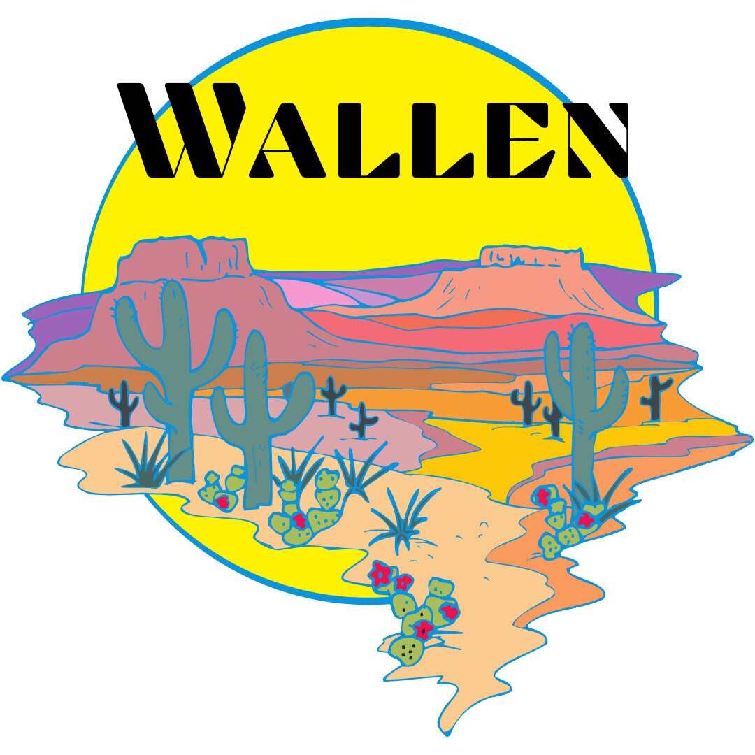 Retro Wallen Png, Wallen Sublimation File, Bright 90s Colors Png ...