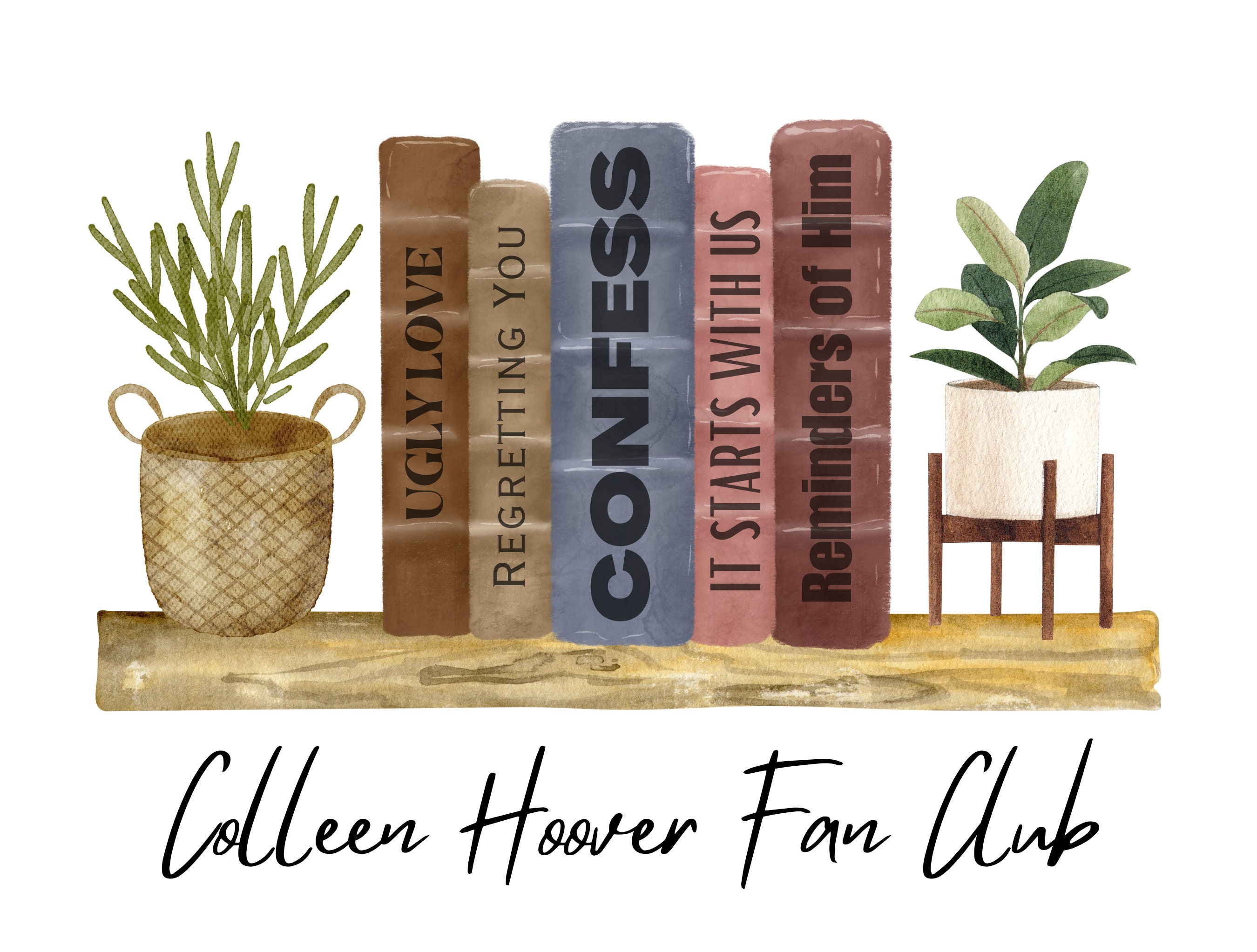Colleen Hoover Fan Club Png, Colleen Hoover Book Png, Booktrovert Png ...