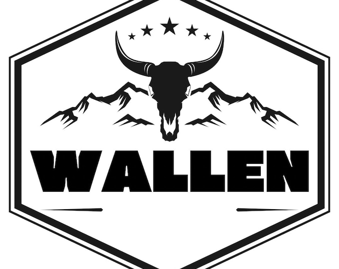 Wallen Svg | Wallen All Black Bullskull Svg | Country Music Svg ...